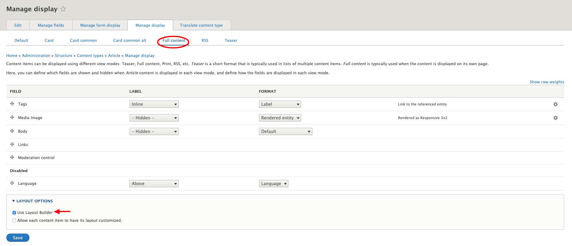 How To Configure The Layout Builder In Drupal 8